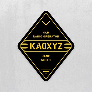 Ham Radio Call Sign Sticker Personalized Waterproof Dishwasher-safe ...