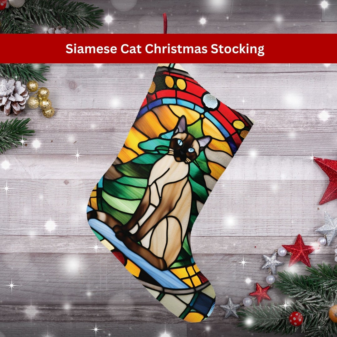 Siamese Cat Christmas Stocking Cat Stocking Christmas Stocking for Cats ...