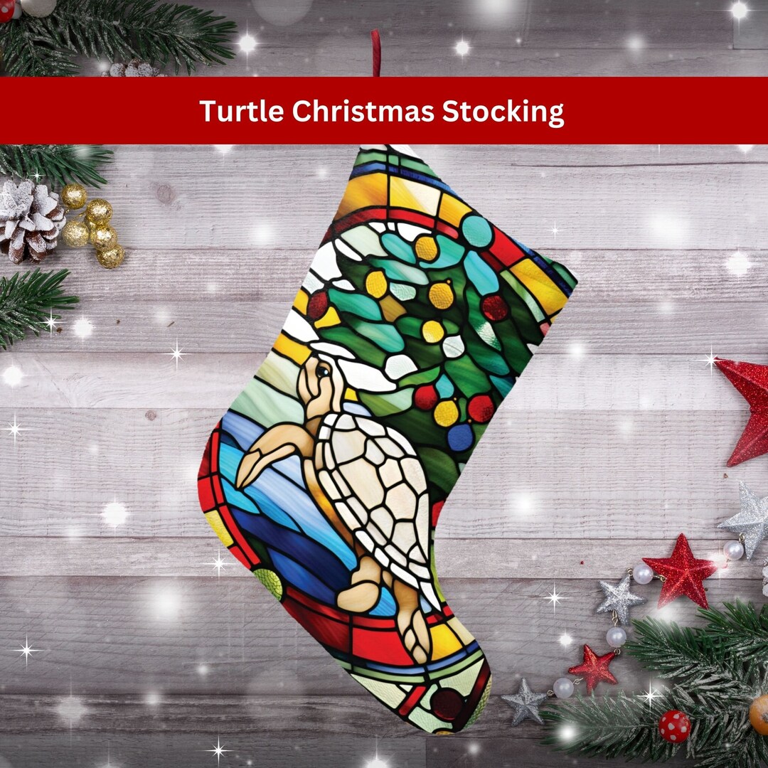 Pet Turtle Christmas Stocking Turtle Stocking Christmas Swimming Turtle ...