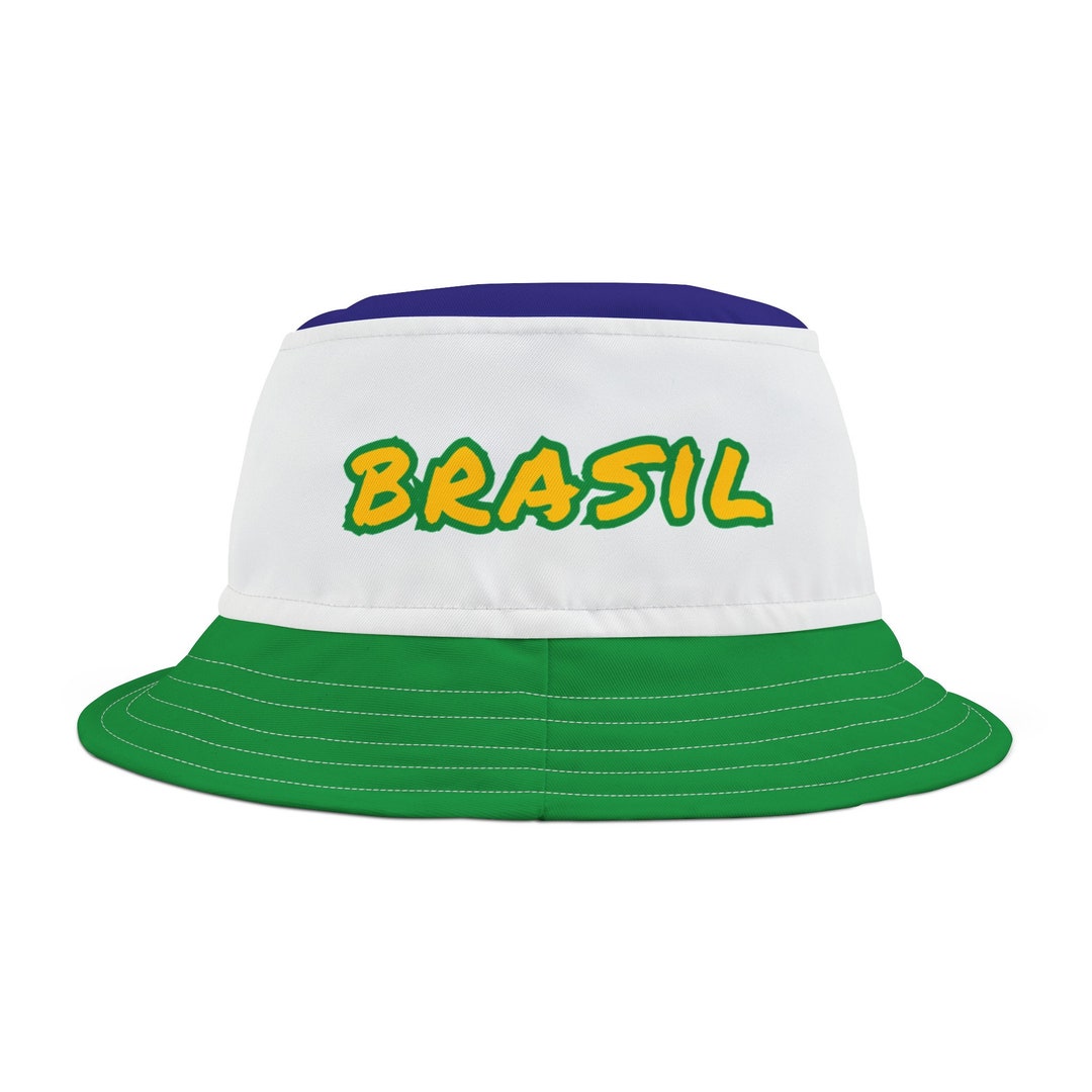 Brasil Bucket Hat Brazil Flag Colors Brazilian National Flag Futbol ...