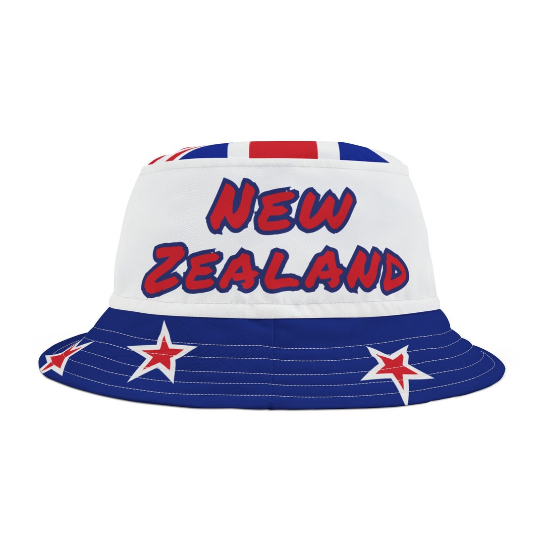 New Zealand Bucket Hat New Zealand Flag Colors Kiwi National Hat New ...