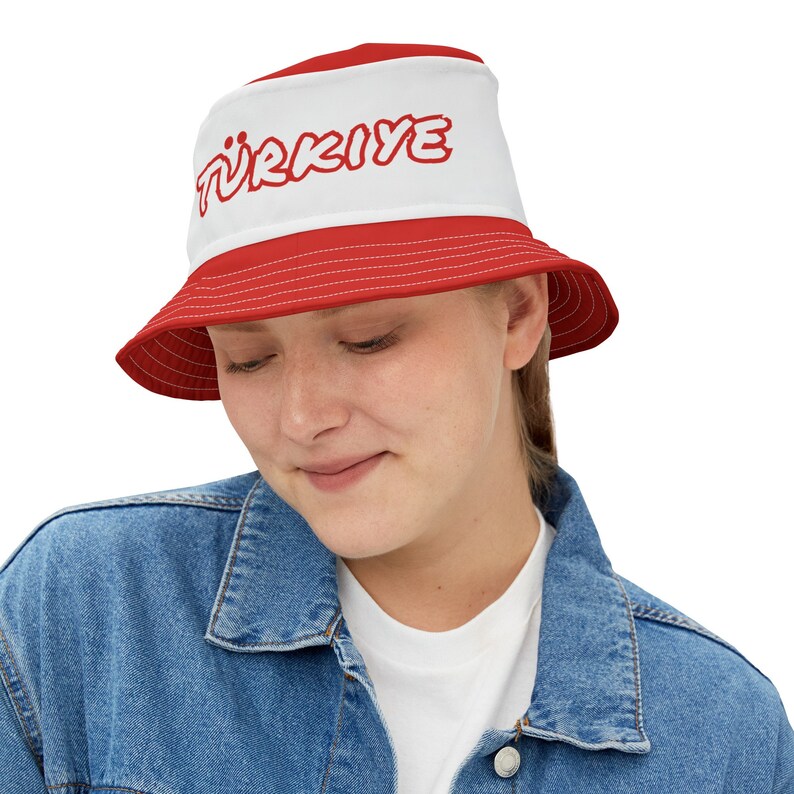 Turkiye Bucket Hat Turkish Flag Colors Turkeynational Hat Soccer Team ...