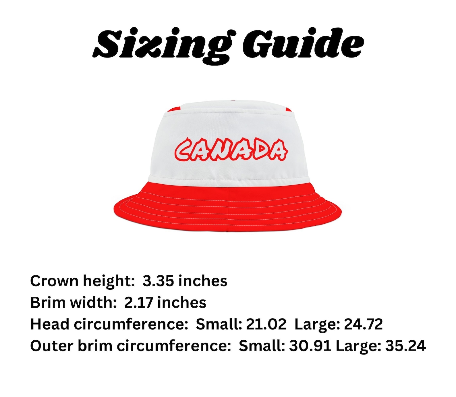 Canada Bucket Hat Canadian Flag Colors Canadian National Flag Hat ...