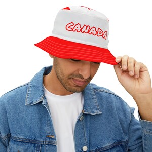 Canada Bucket Hat Canadian Flag Colors Canadian National Flag Hat ...