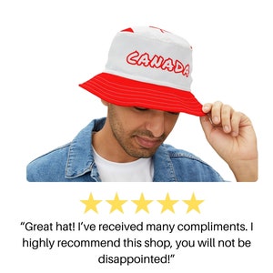 Canada Bucket Hat Canadian Flag Colors Canadian National Flag Hat ...