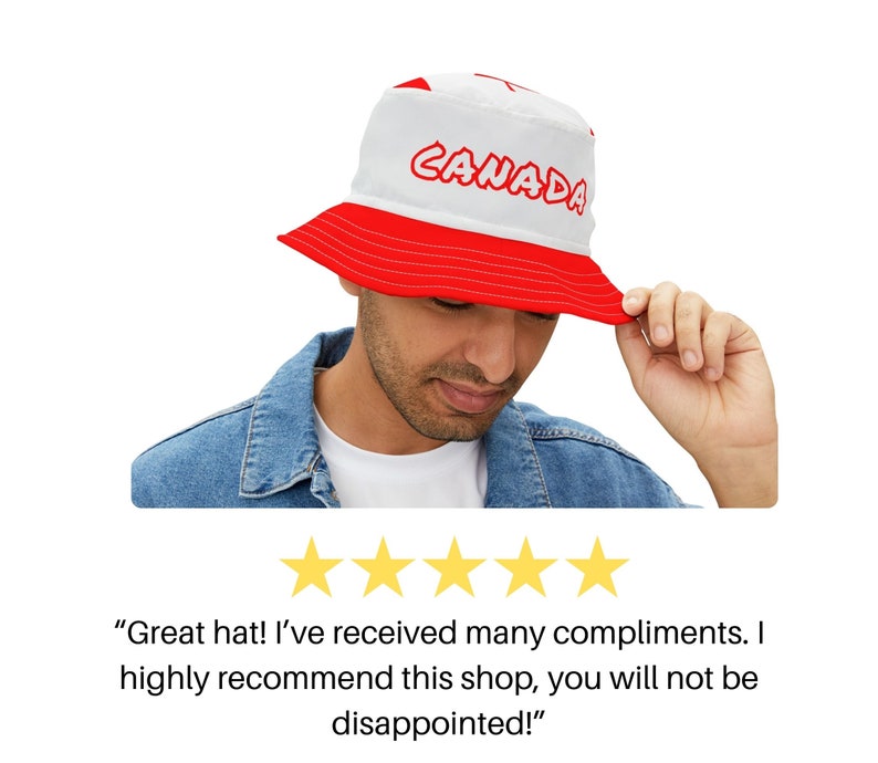 Canada Bucket Hat Canadian Flag Colors Canadian National Flag Hat ...
