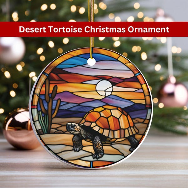 Tortoise Glass Ornament - Etsy