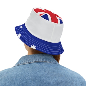 Aussie Bucket Hat Australian Flag Colors Australia National Hat ...