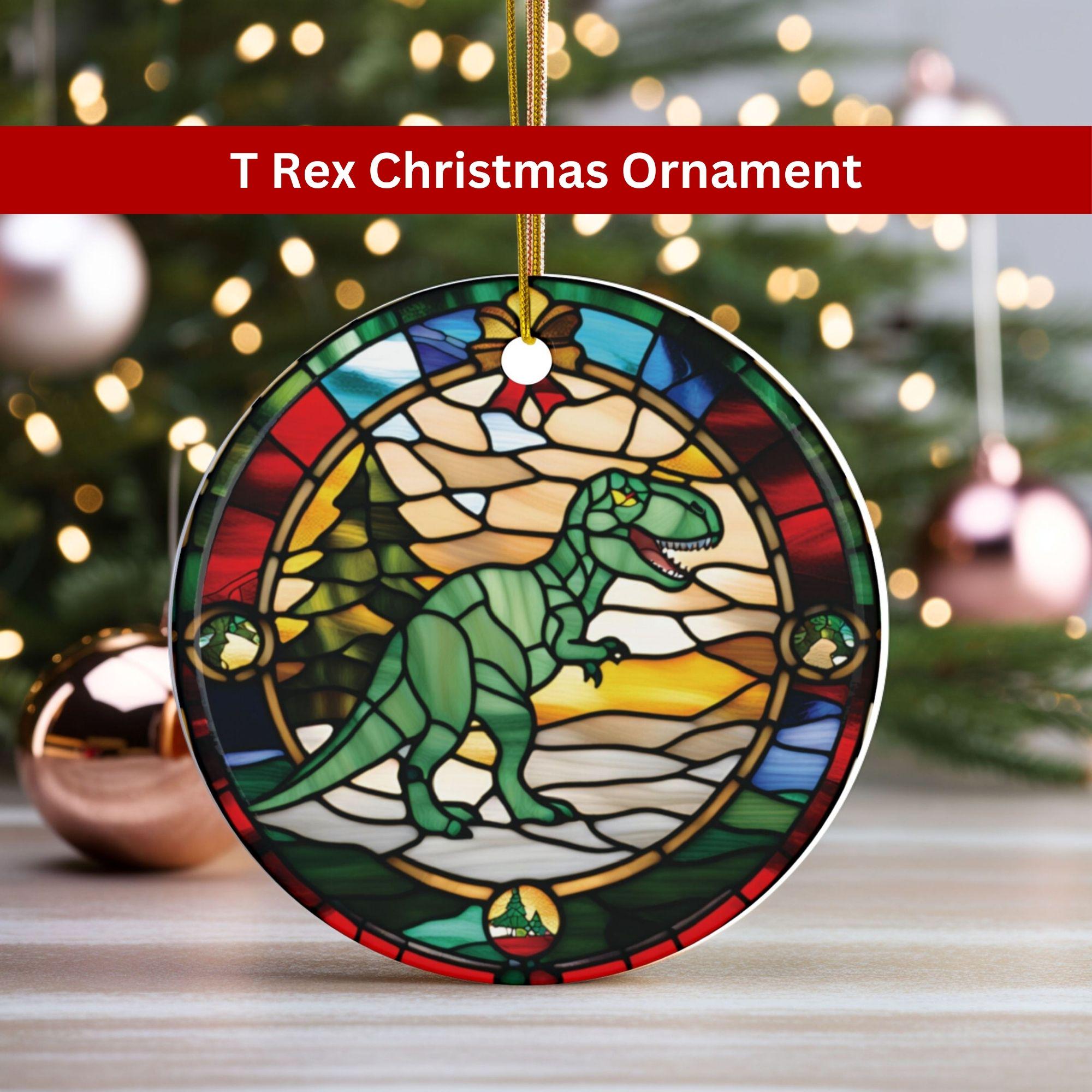 T Rex Dinosaur Gifts for Kids Dinosaur Ornaments Dinosaur Christmas ...