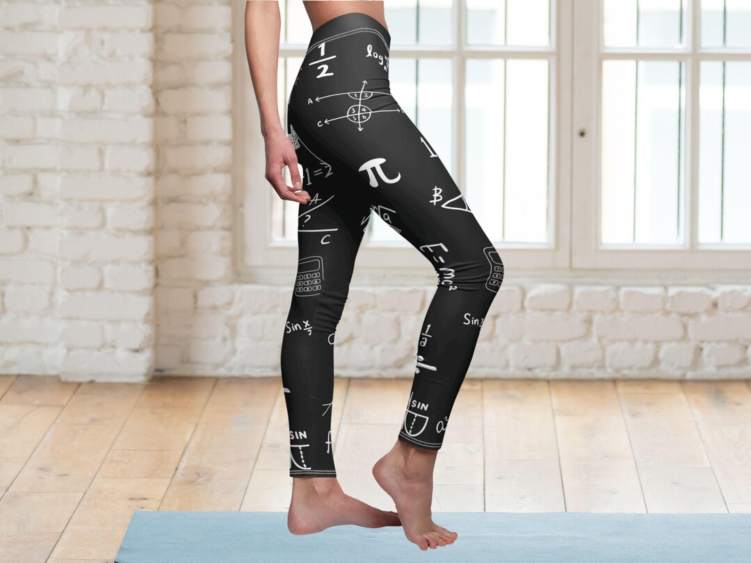 Funny Black Math Leggings Math Teacher School Outfit Halloween Costume ...