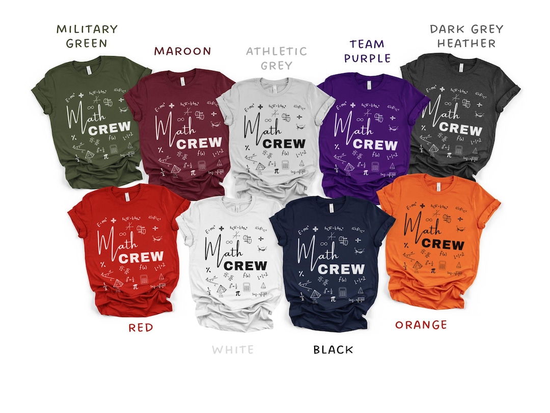 Math Crew Group Shirts Math Teacher Matching Sweatshirts School ...
