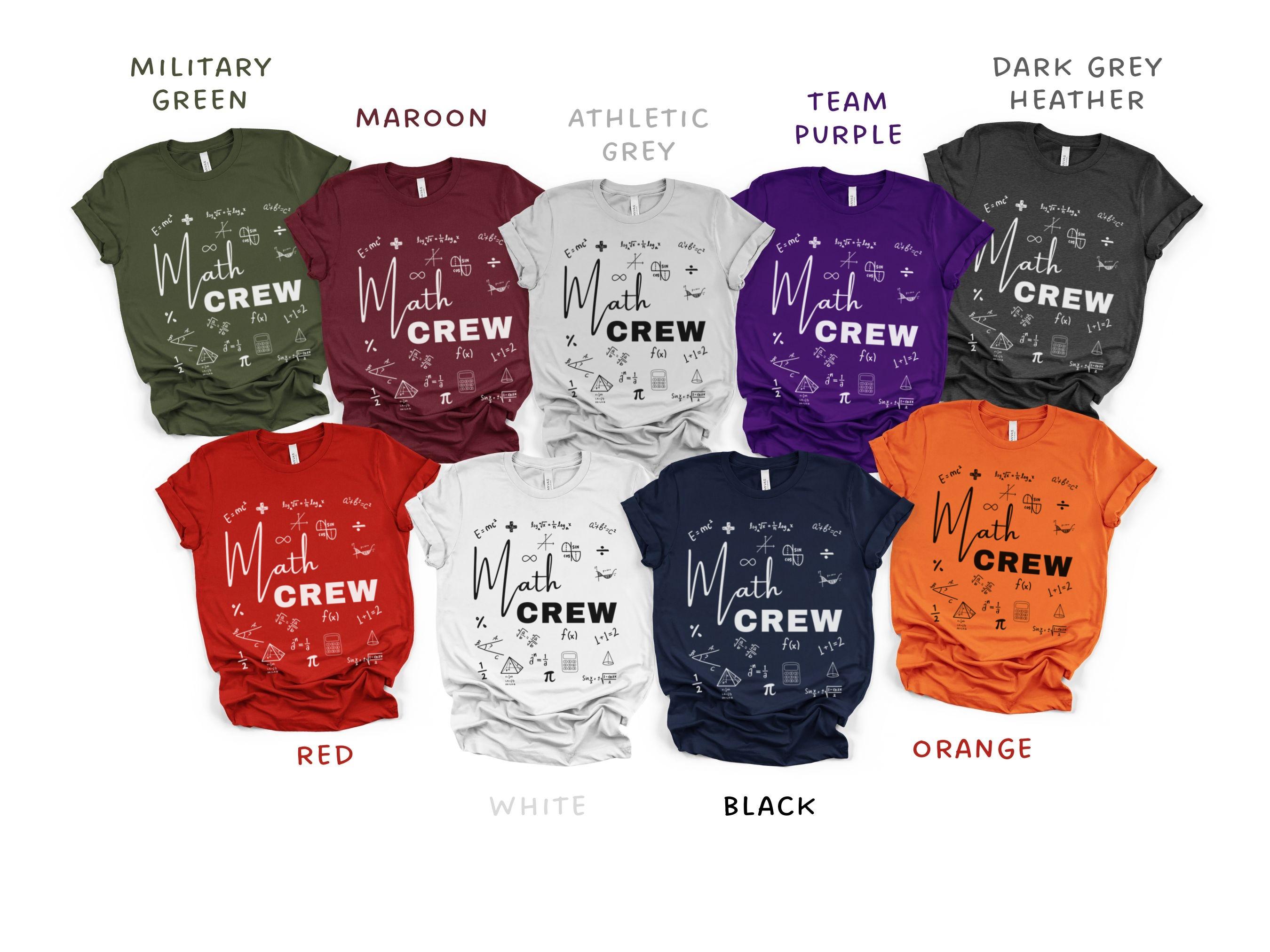Math Crew Group Shirts Math Teacher Matching Sweatshirts School ...