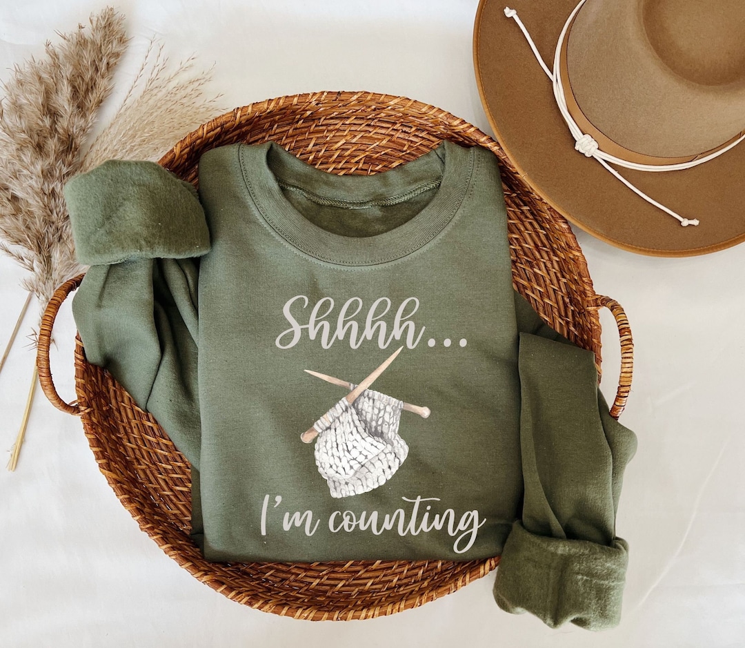 Knitting Gifts for Knitters Gift Sweatshirt Counting Stitches Knitting ...