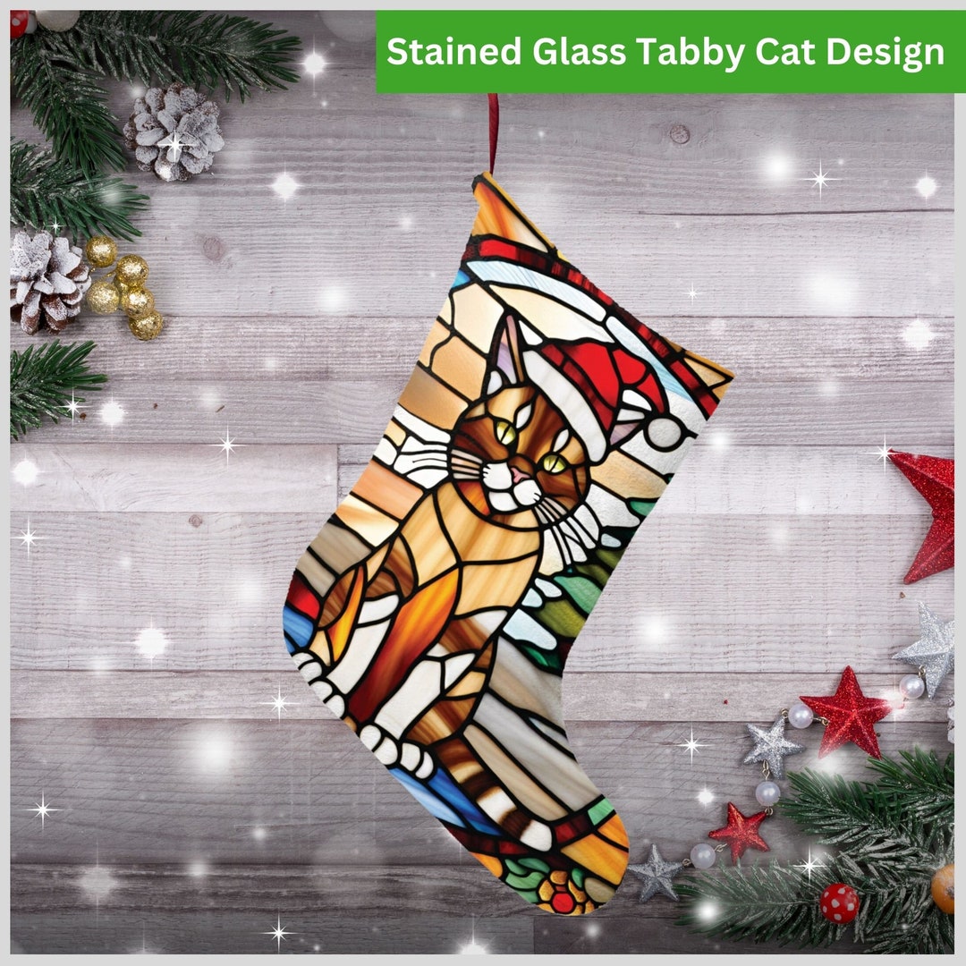 Tabby Cat Christmas Stocking Cat Stocking Christmas Stocking for Cats ...