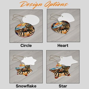 Tarantula Christmas Ornament Ceramic W Stained Glass Design Print ...