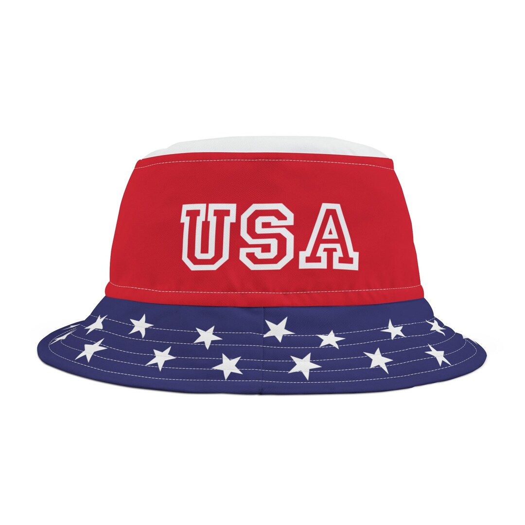 USA Bucket Hat Fourth of July 4th of July Hat Halloween Costume Party ...