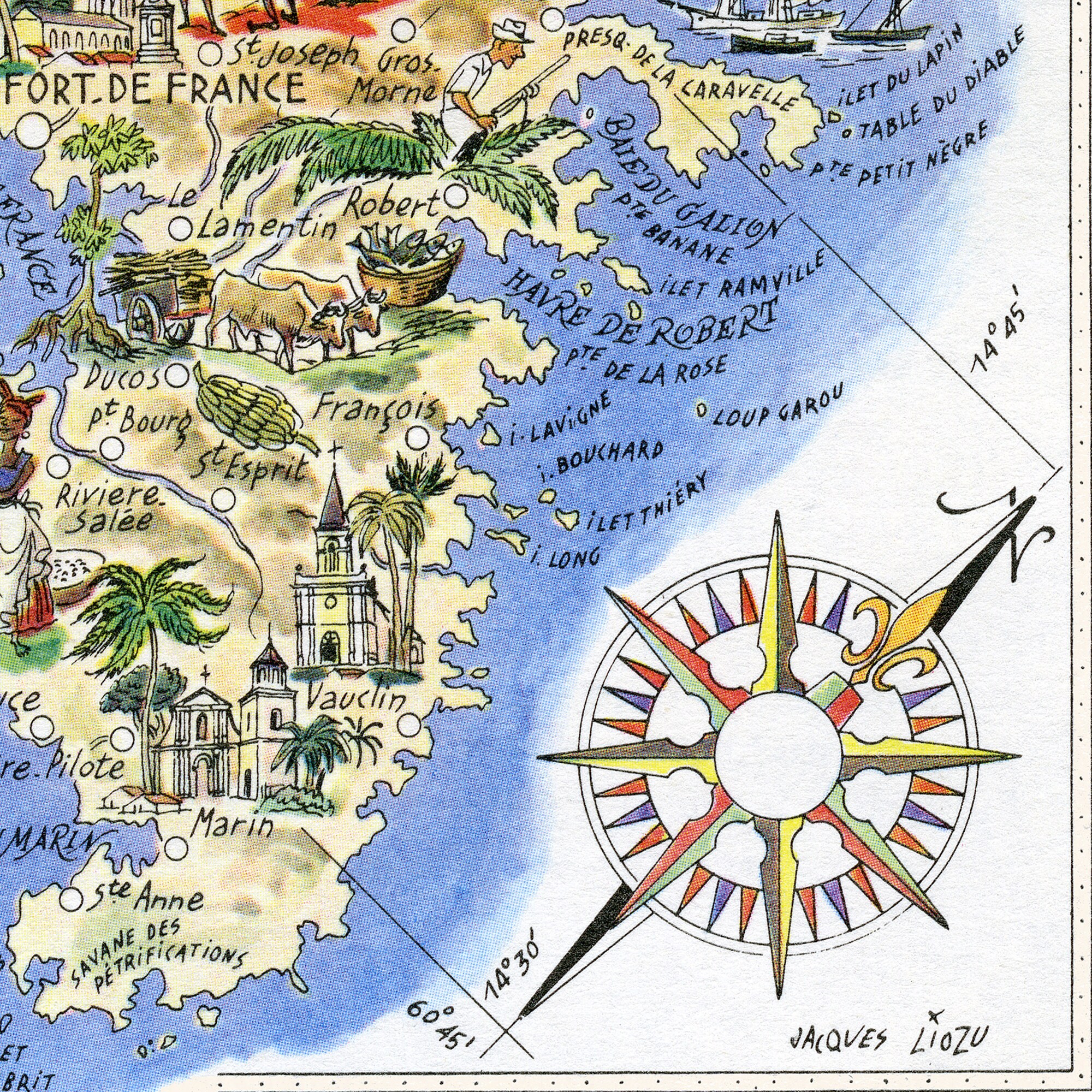 Fun Map of Martinique in the Caribbean – Digital Download PRINTABLE ...