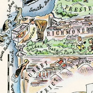 Fun Map of San Francisco California – Digital Download PRINTABLE ...