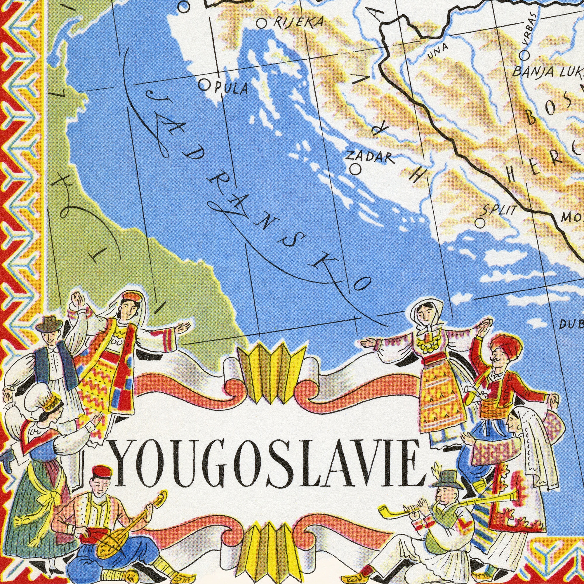 Old Map of Former Yugoslavia – Digital Download PRINTABLE Vintage Fun ...