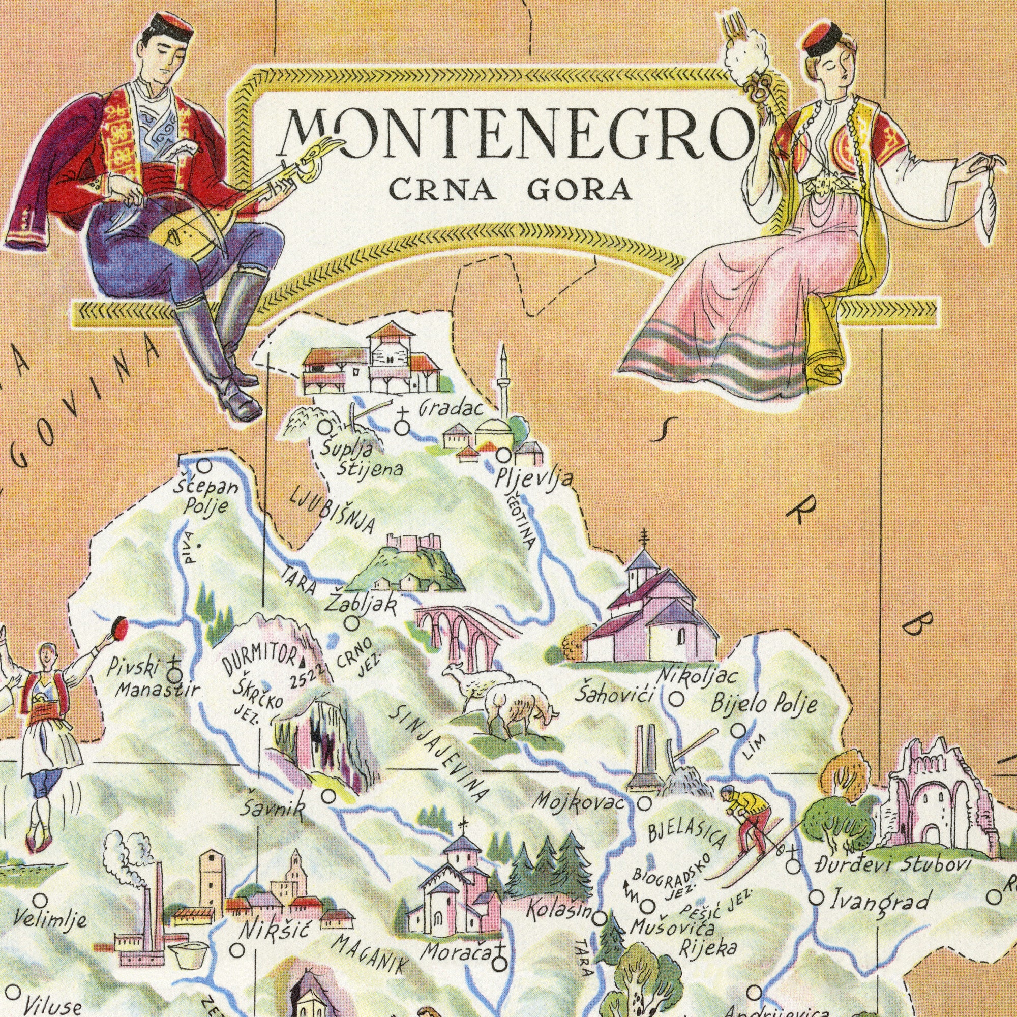 Old Map of Montenegro – Digital Download PRINTABLE Vintage Fun ...