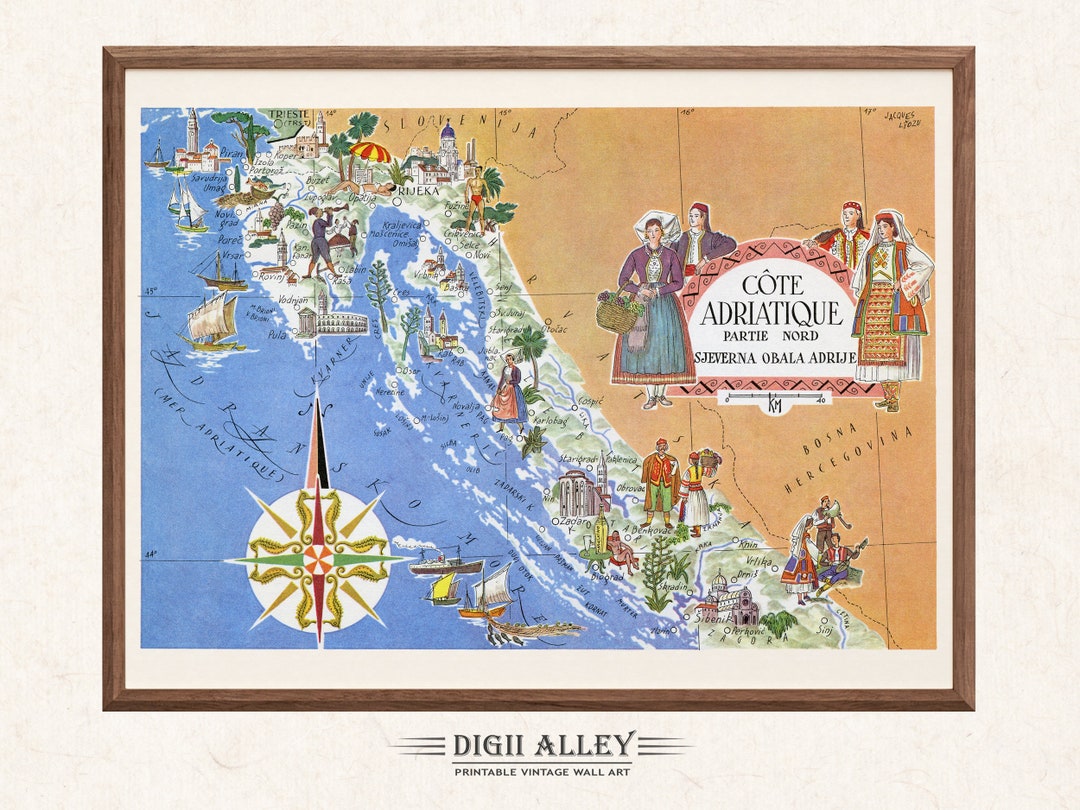 Old Map of North Croatia – Digital Download PRINTABLE Vintage Fun ...