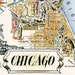 Fun Map of Chicago Illinois Digital Download PRINTABLE Vintage Wall Art ...