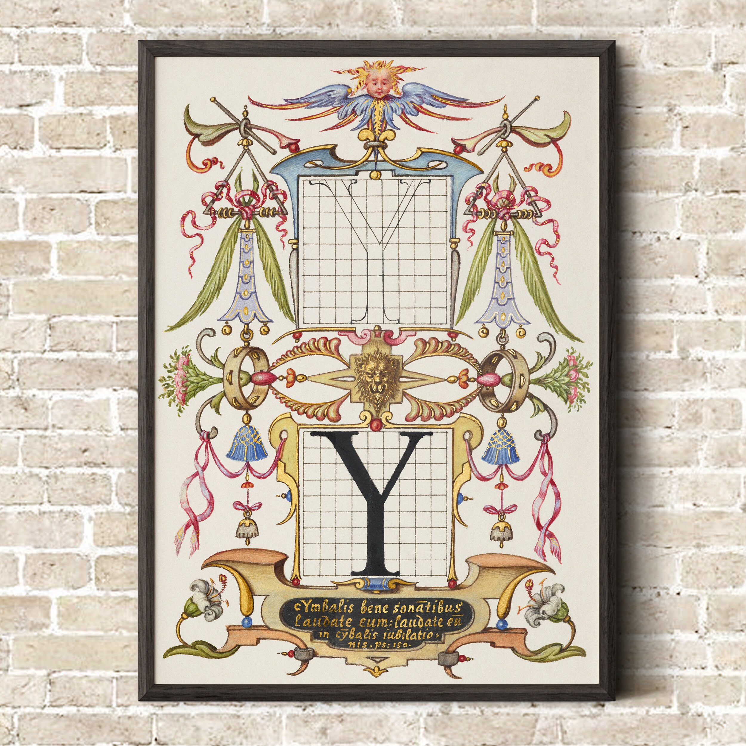 Letter Y Calligraphy Alphabet Printable Digital Download, Vintage ...