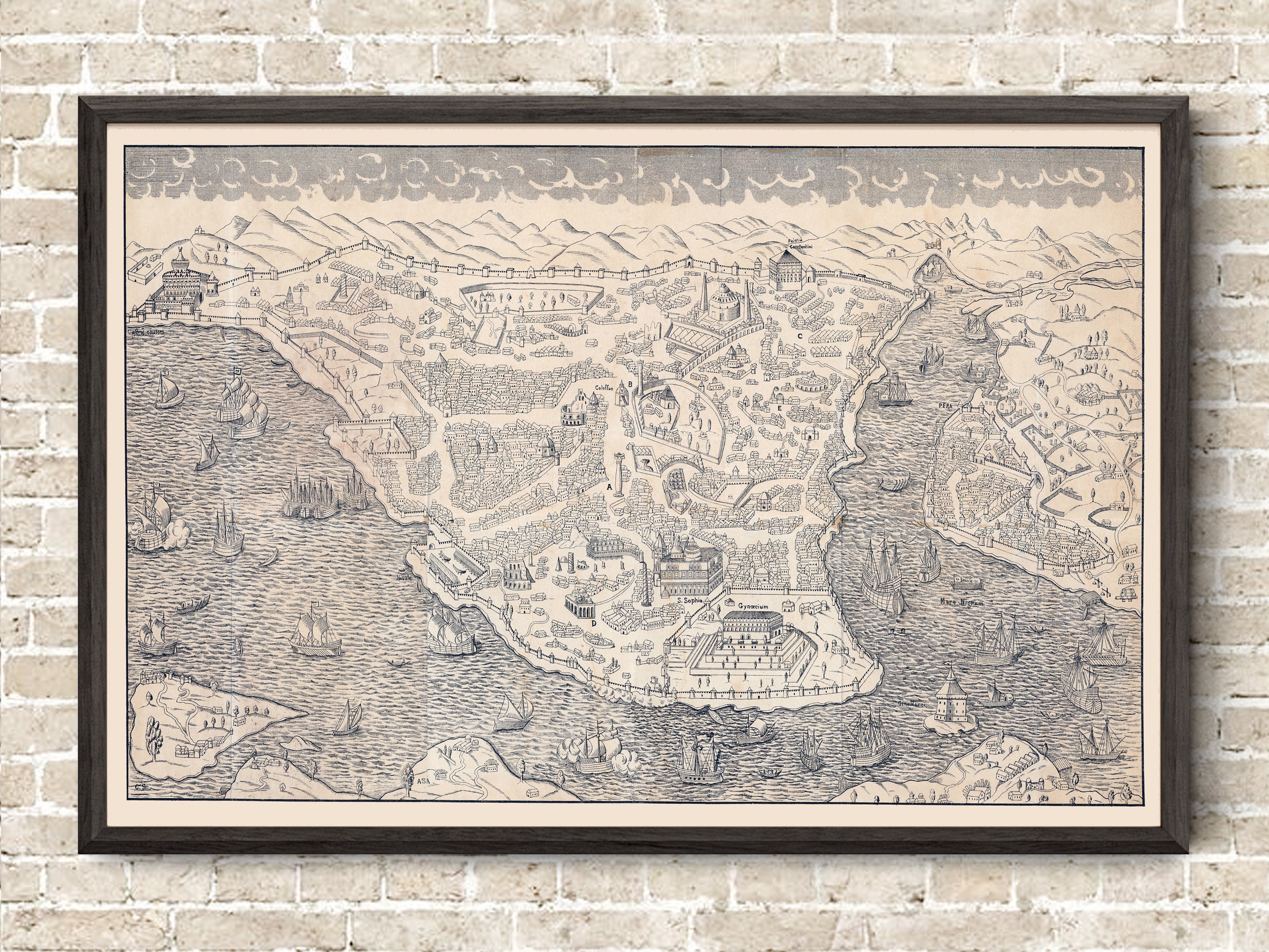 Old Map of Istanbul in Turkey Mecca – Digital Download PRINTABLE ...