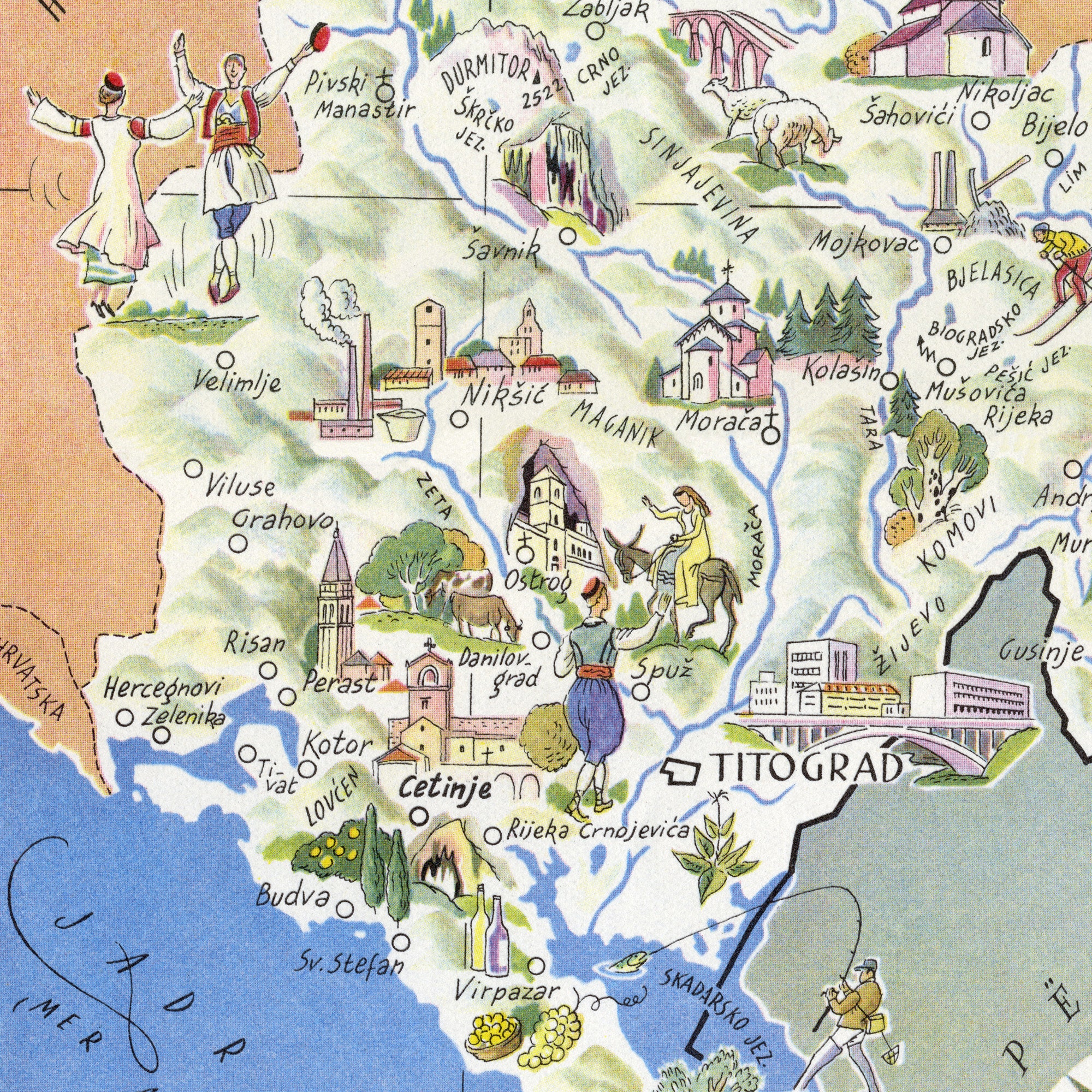 Old Map of Montenegro – Digital Download PRINTABLE Vintage Fun ...