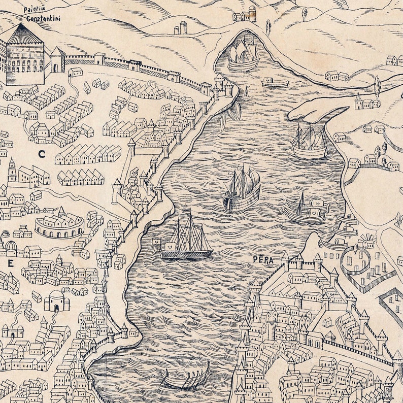 Old Map of Istanbul in Turkey Mecca – Digital Download PRINTABLE ...