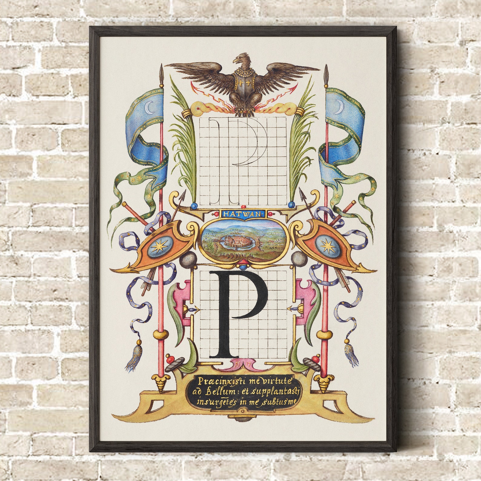 Letter P Calligraphy Alphabet Printable Digital Download, Vintage ...