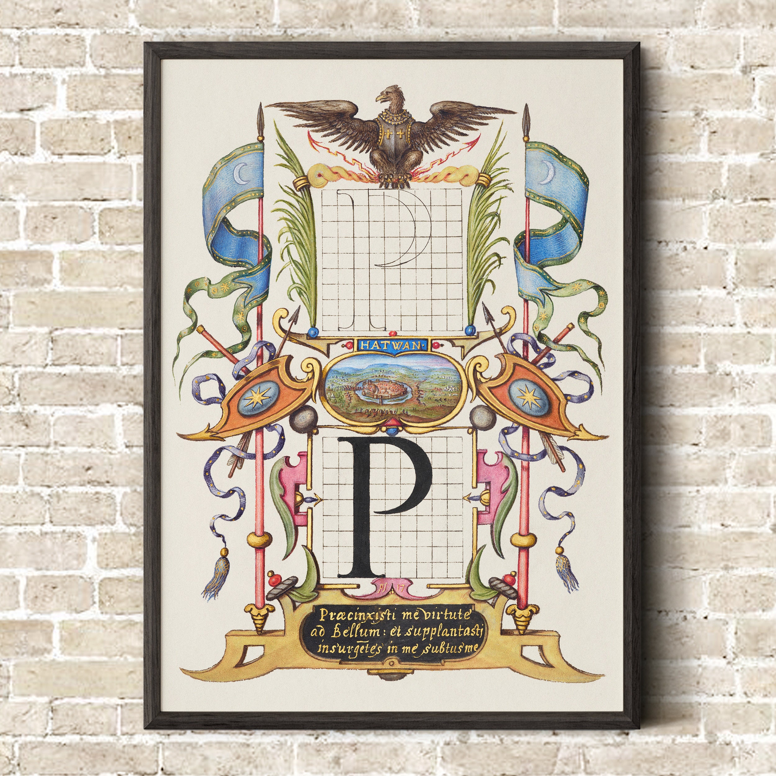 Letter P - Calligraphy Alphabet – Printable Digital Download, Vintage ...