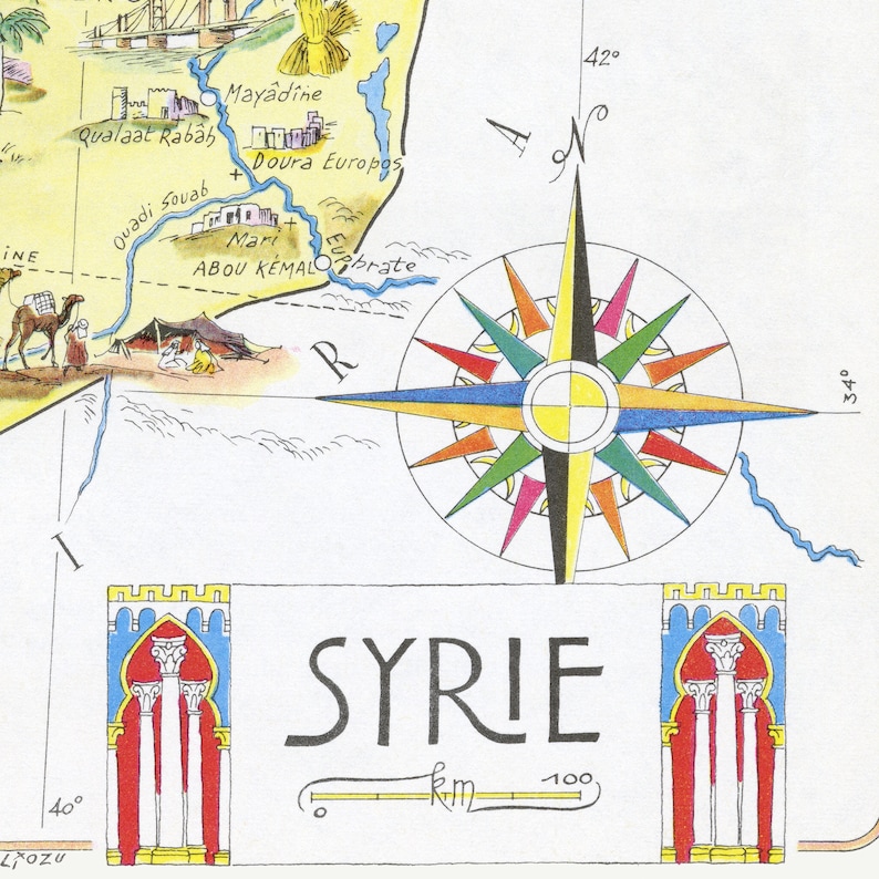 Old Map of Syria in the Middle East – Digital Download PRINTABLE ...
