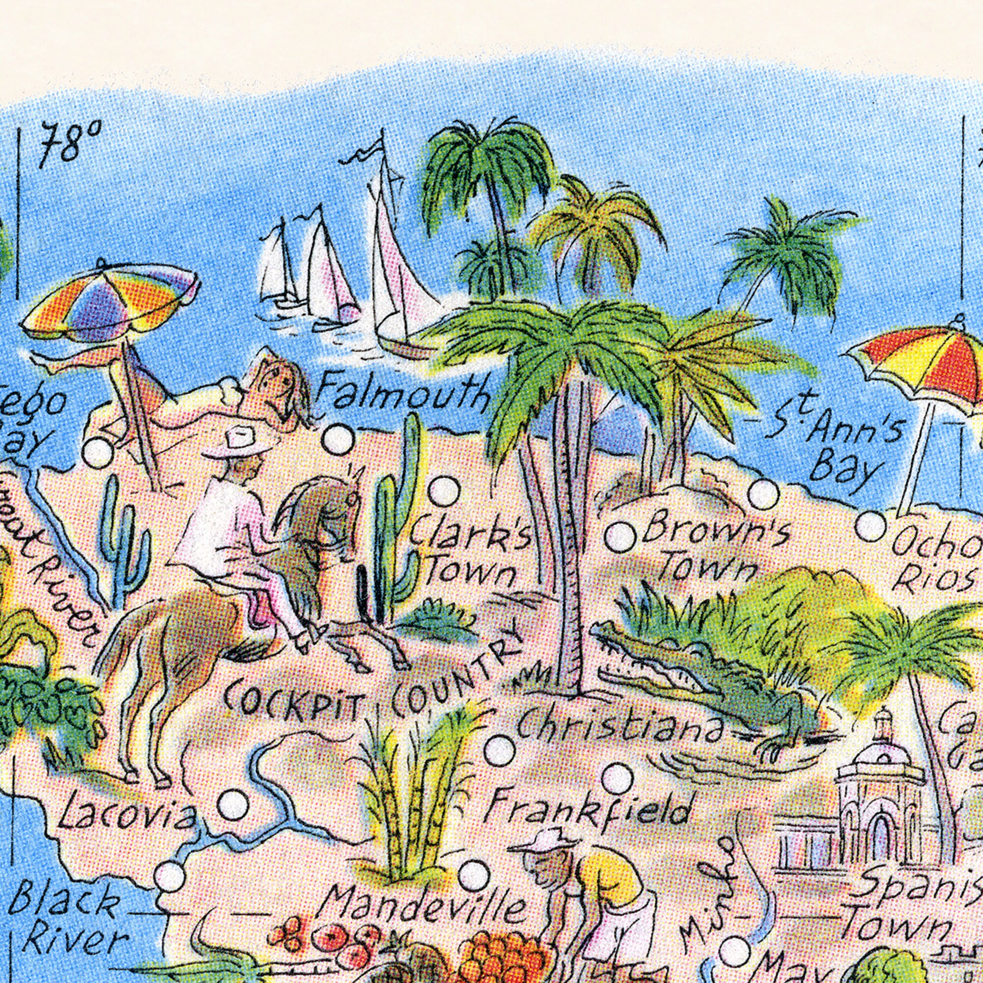 Fun Map of Jamaica in the Caribbean – Digital Download PRINTABLE ...