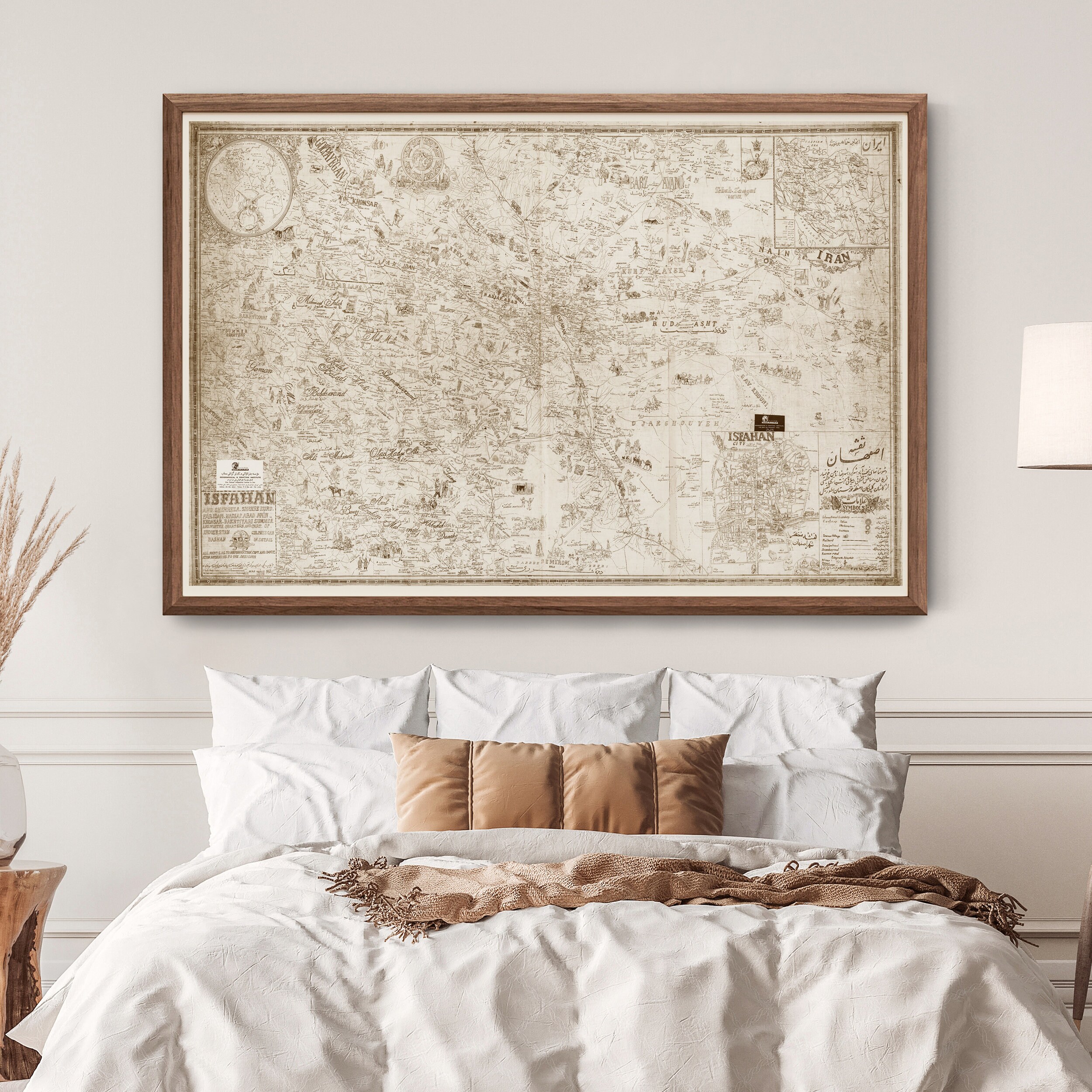 Old Map of Isfahan, Iran in the Middle East – Digital Download ...