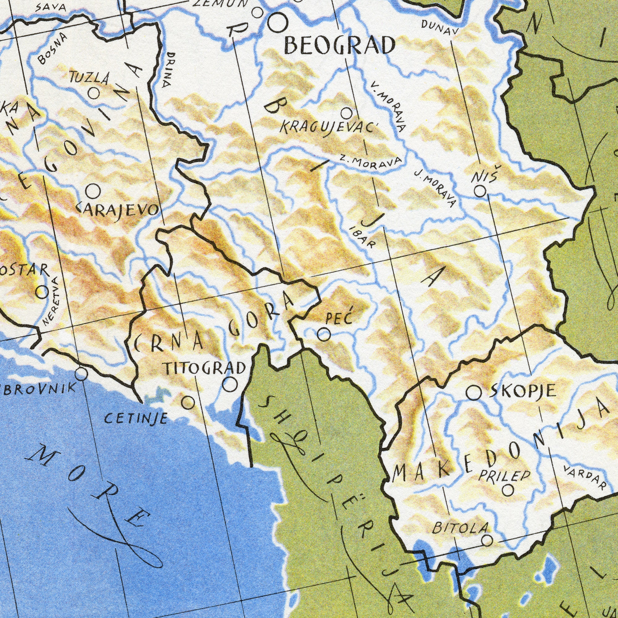 Old Map of Former Yugoslavia – Digital Download PRINTABLE Vintage Fun ...