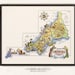 Fun Map of the Borders in Great Britain, England, UK – Digital Download ...