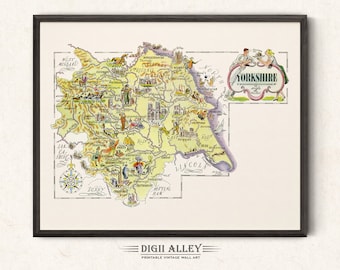Fun Map of Westminster in Great Britain, England, UK – Digital Download ...