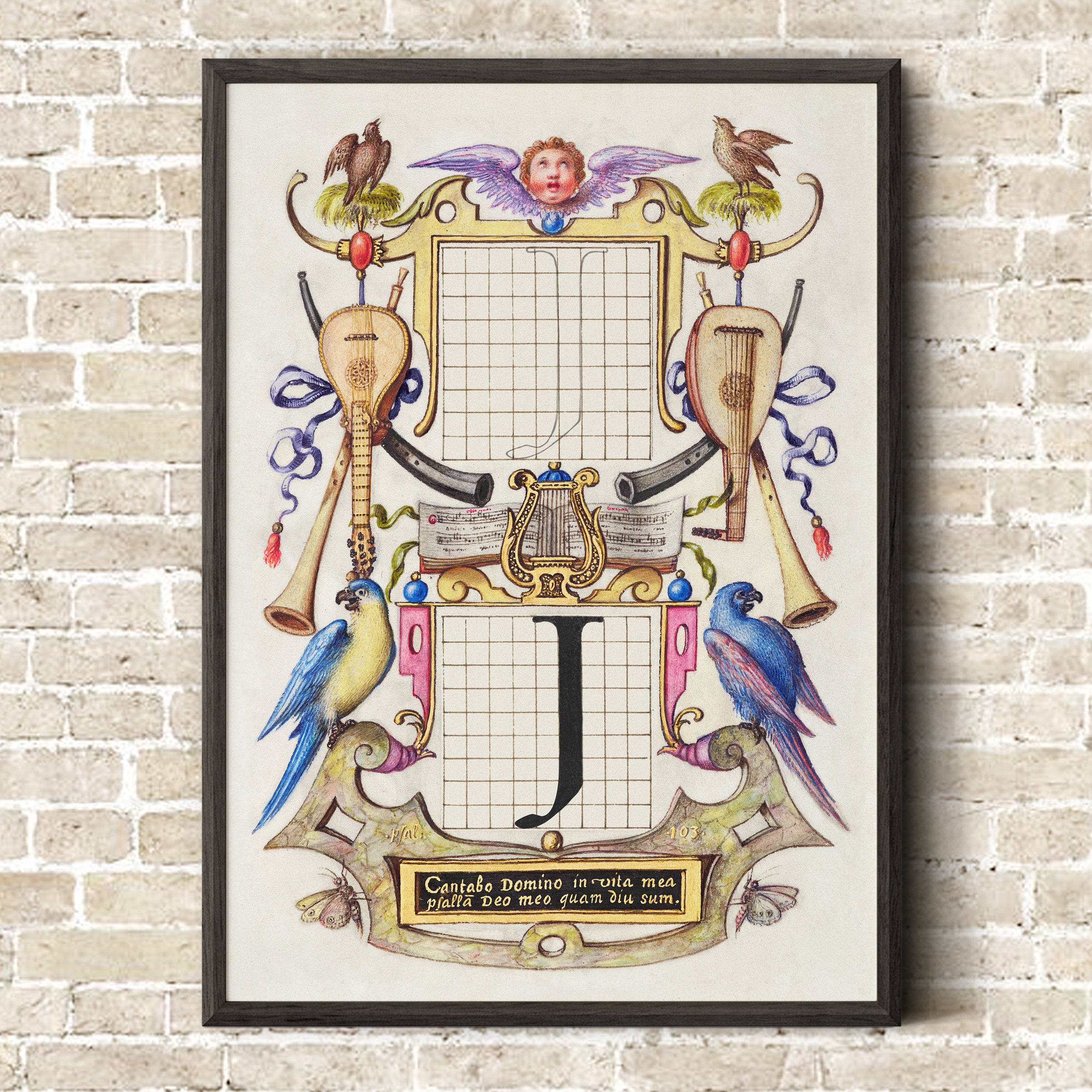 Letter J - Calligraphy Alphabet – Printable Digital Download, Vintage ...