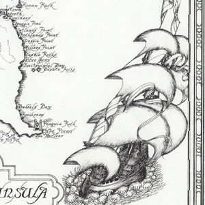 Map of Africa - the Cape Peninsula – Digital Download PRINTABLE ...