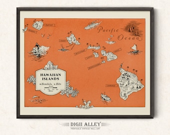 Map of Polynesia the Polynesian Islands – Digital Download PRINTABLE ...