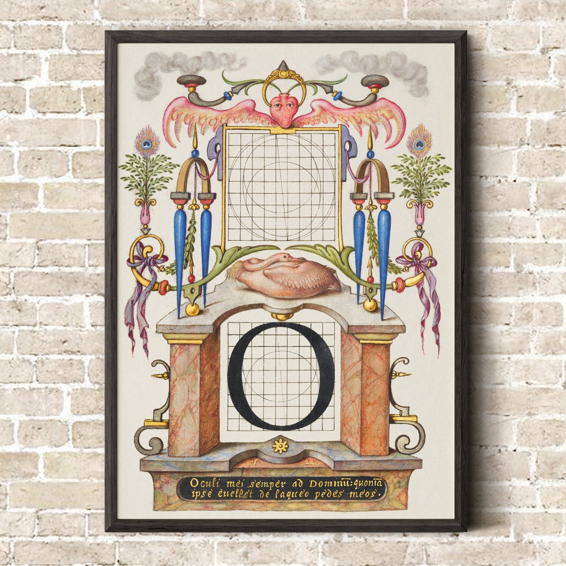 Letter O - Calligraphy Alphabet – Printable Digital Download, Vintage ...