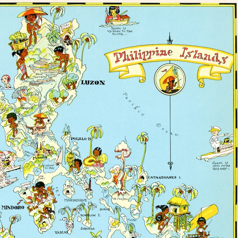 Map of Philippine Islands Digital Download PRINTABLE Fun Vintage ...