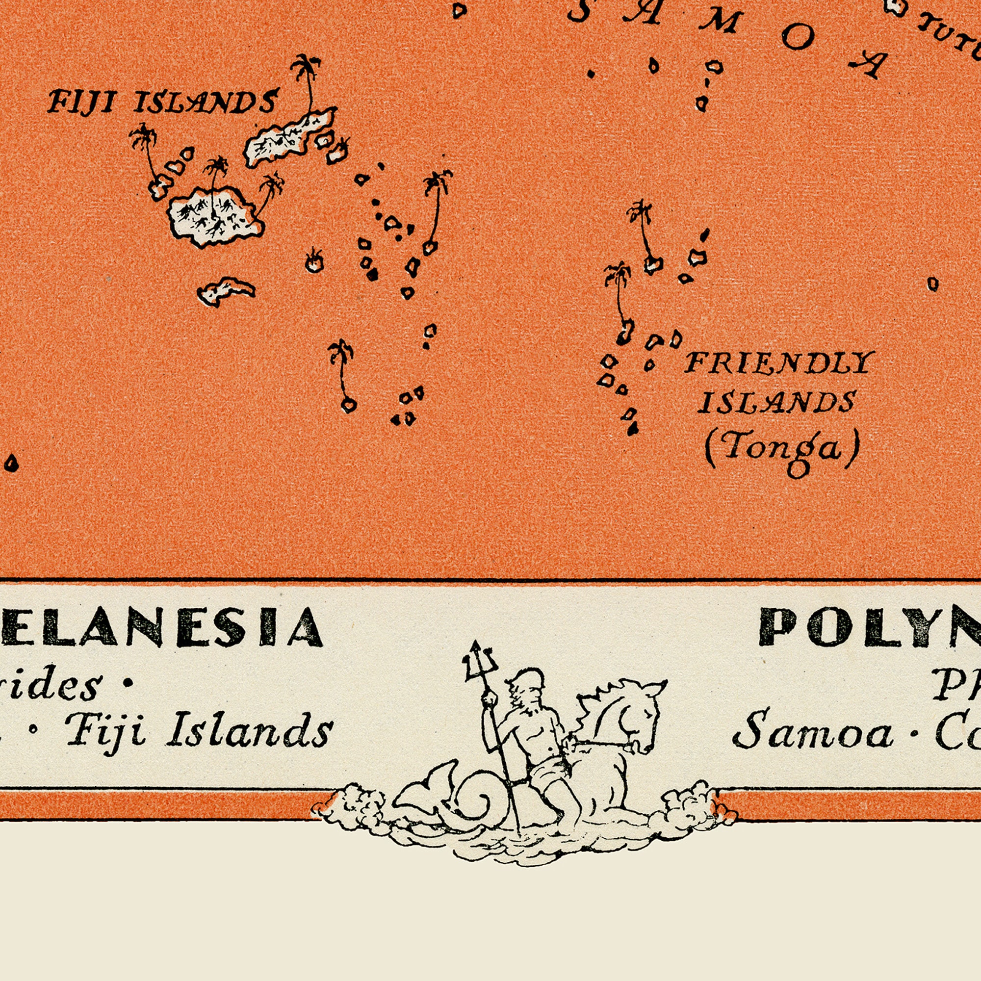 Map of Islands in Melanesia & Polynesia Digital Download PRINTABLE Fun ...