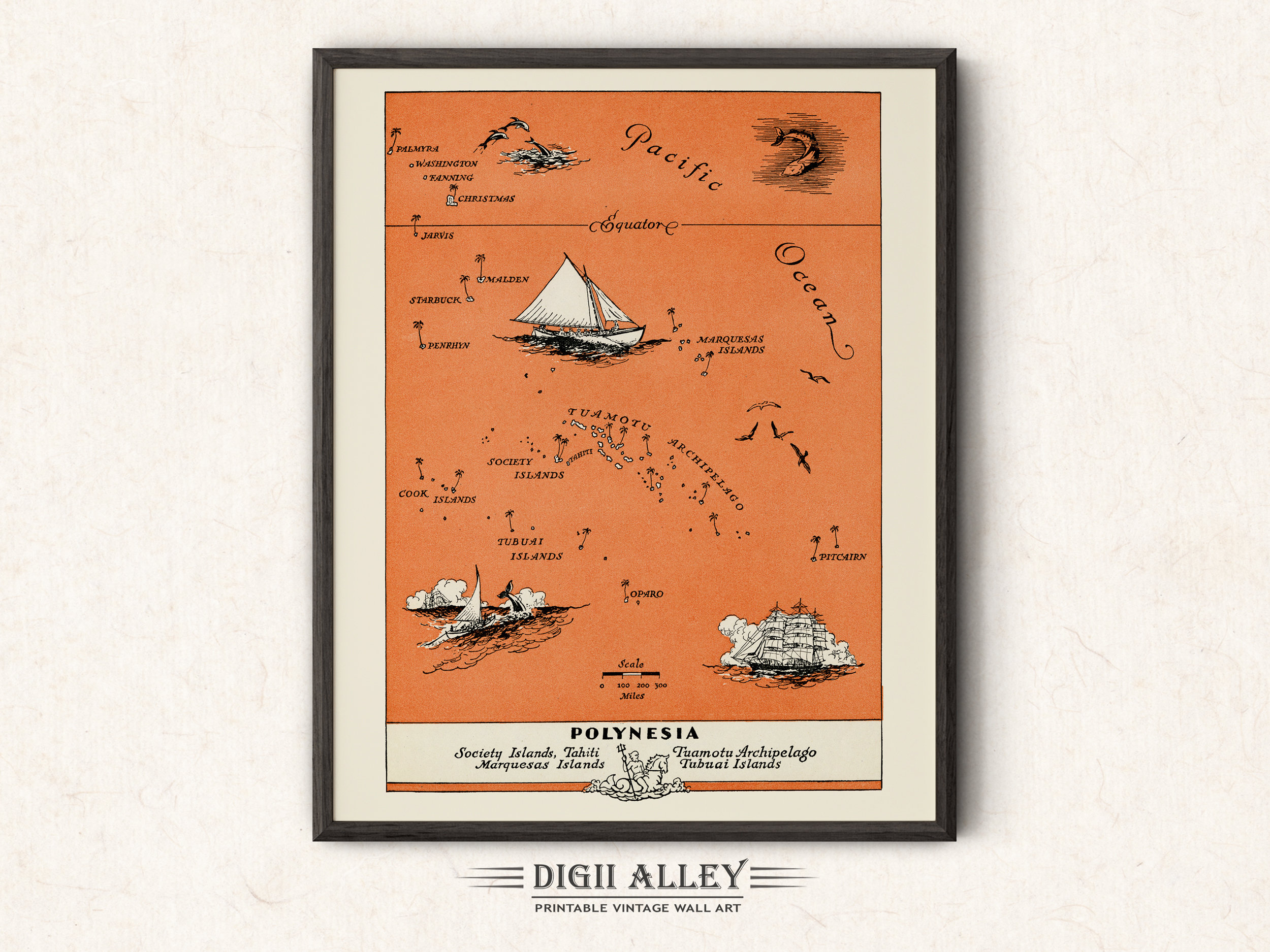 Map of Polynesia the Polynesian Islands – Digital Download PRINTABLE ...