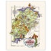 Fun Map of the Borders in Great Britain, England, UK – Digital Download ...