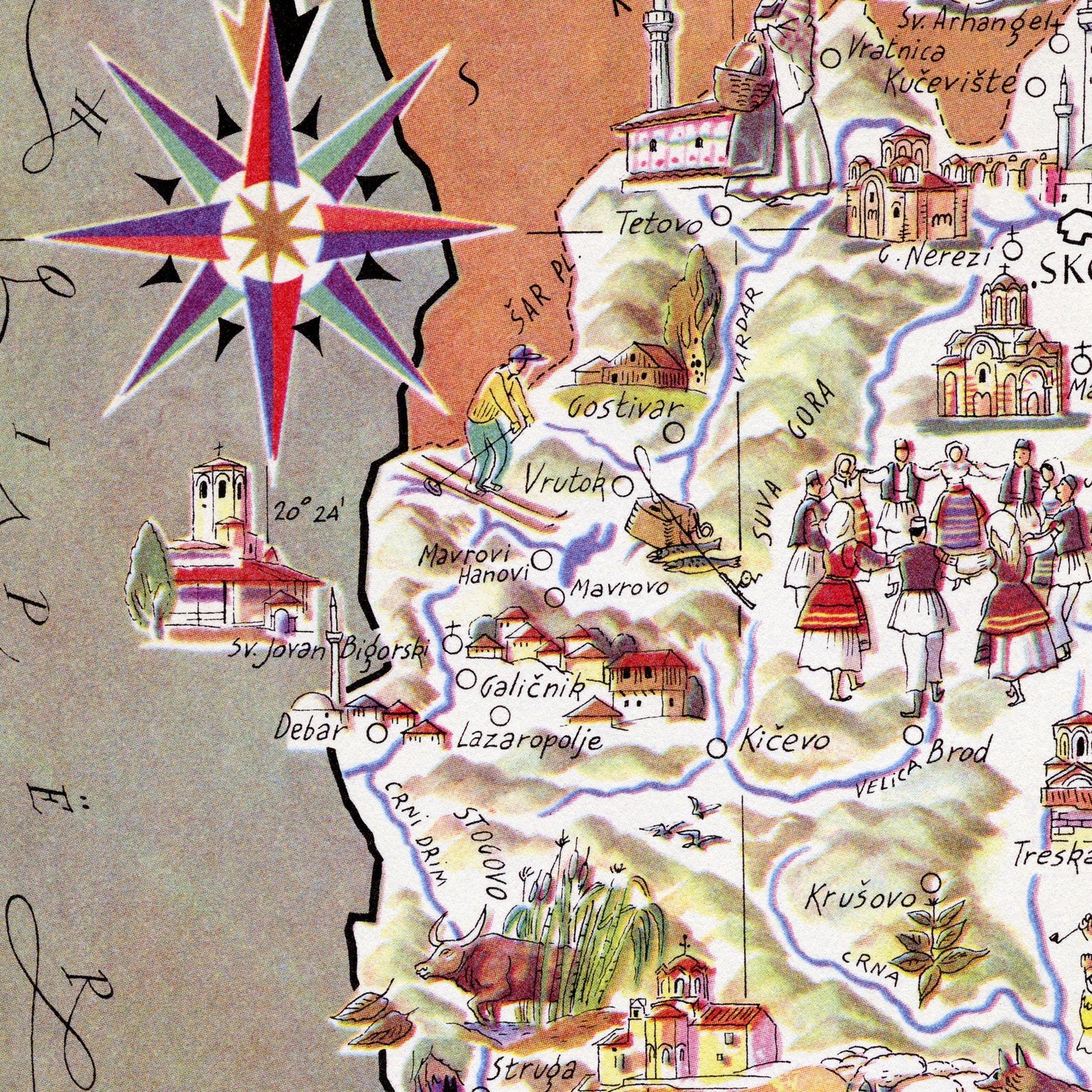 Old Map of Macedonia – Digital Download PRINTABLE Vintage Fun Pictorial ...