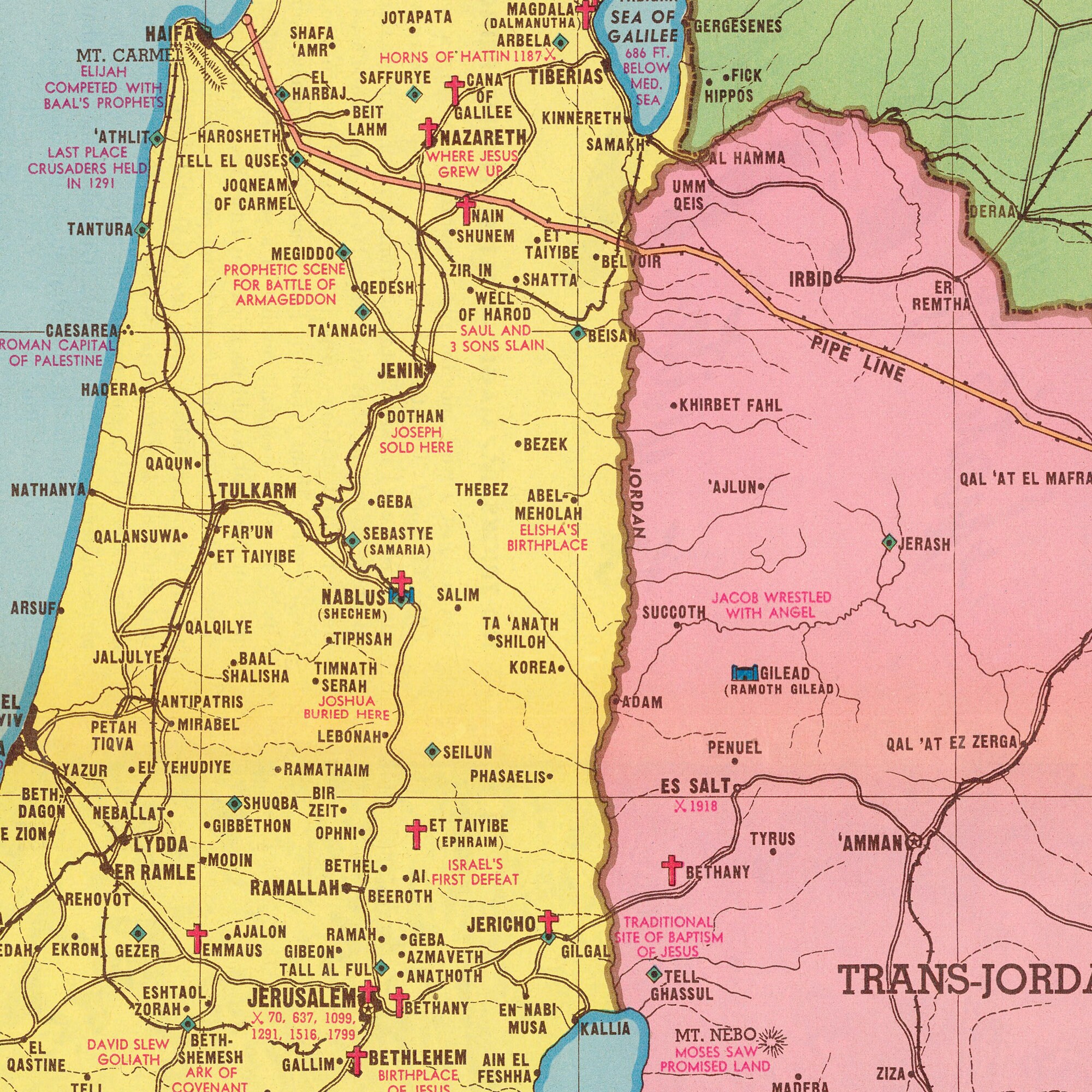 Old Map of Palestine in the Middle East – Digital Download PRINTABLE ...
