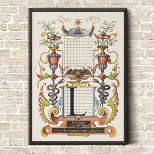 Letter L - Calligraphy Alphabet – Printable Digital Download, Vintage ...
