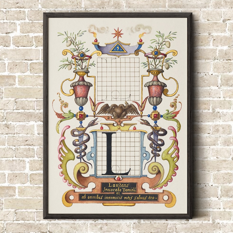 Letter L - Calligraphy Alphabet – Printable Digital Download, Vintage ...